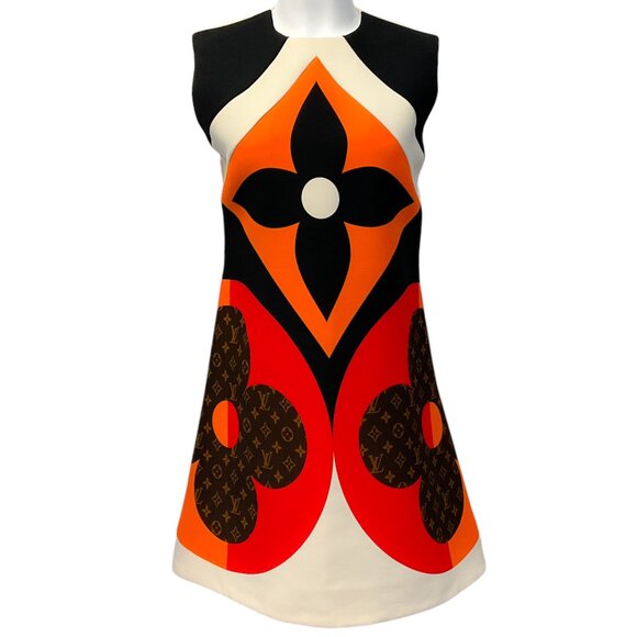 Louis Vuitton | Dresses | Louis Vuitton Sleeveless Dress With Giant ...